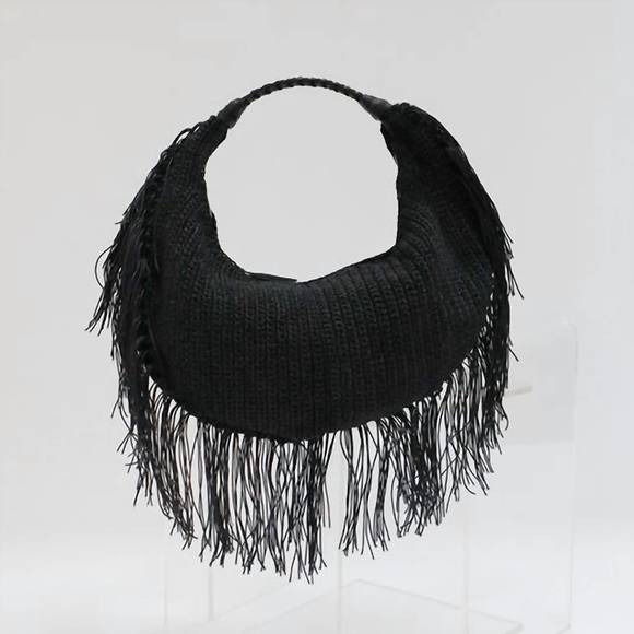 Cleobella | Bags | New Cleobella Fringe Hobo Bag In Black | Poshmark